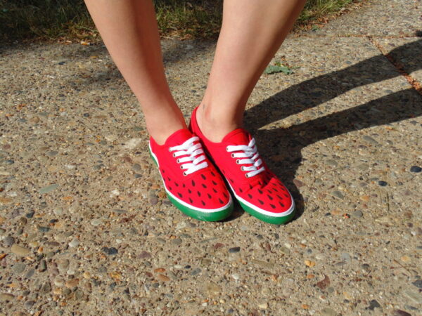 DIY Watermelon Shoes